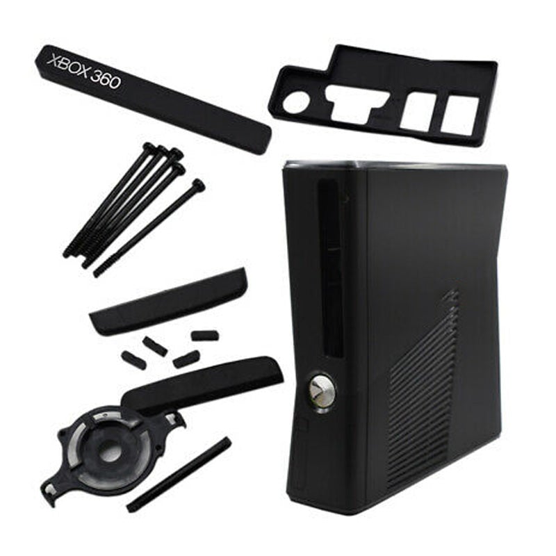 Xbox 360 Slim Replacement External Housing Shell (Black) — Repair Outlet